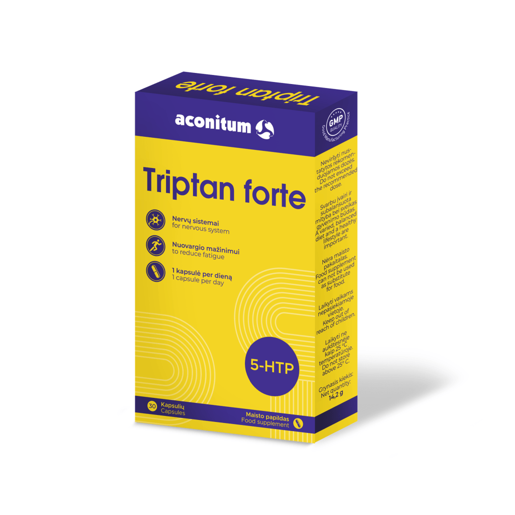 Triptan forte kaps. N30 | Vitaminai nervų sistemai | Maisto papildai
